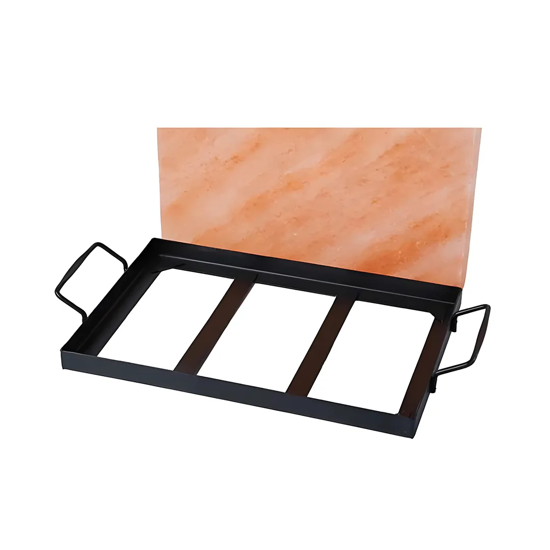Himalayan Salt Block with Metal Tray | Rectangle - Sehar Himalyan Salt